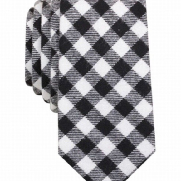 Bar III | Accessories | Bar Iii Black White Slim Hawkins Checker Neck ...